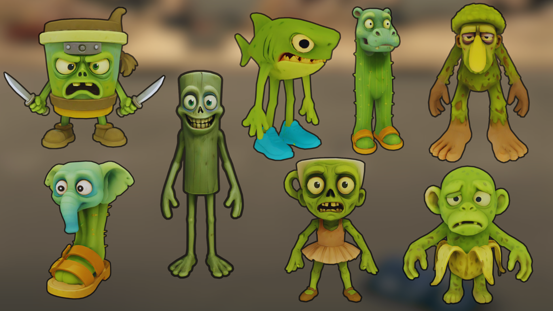 Italian Brainrot Meme Zombies — Character Pack | Fab