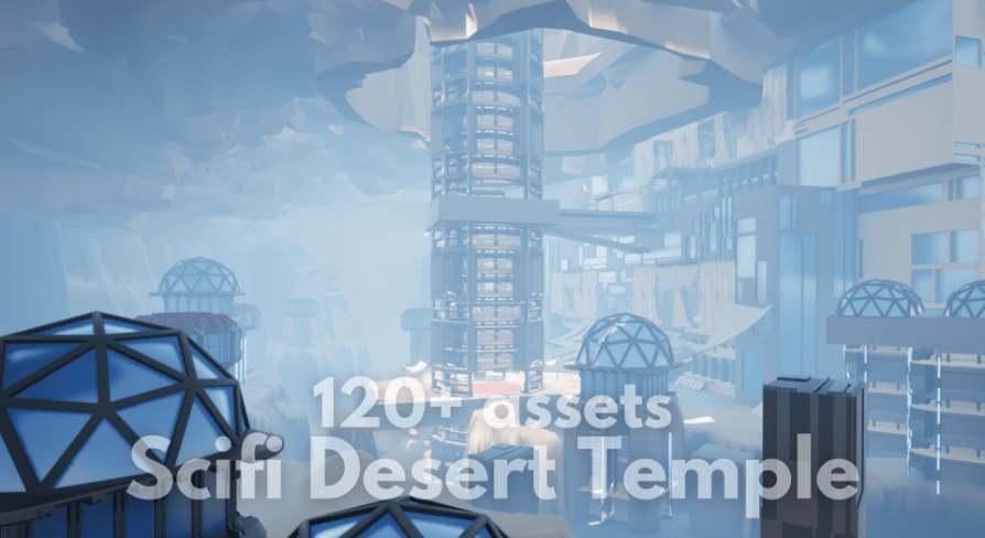 Scifi Desert Temple, refuge of the Desert | Fab