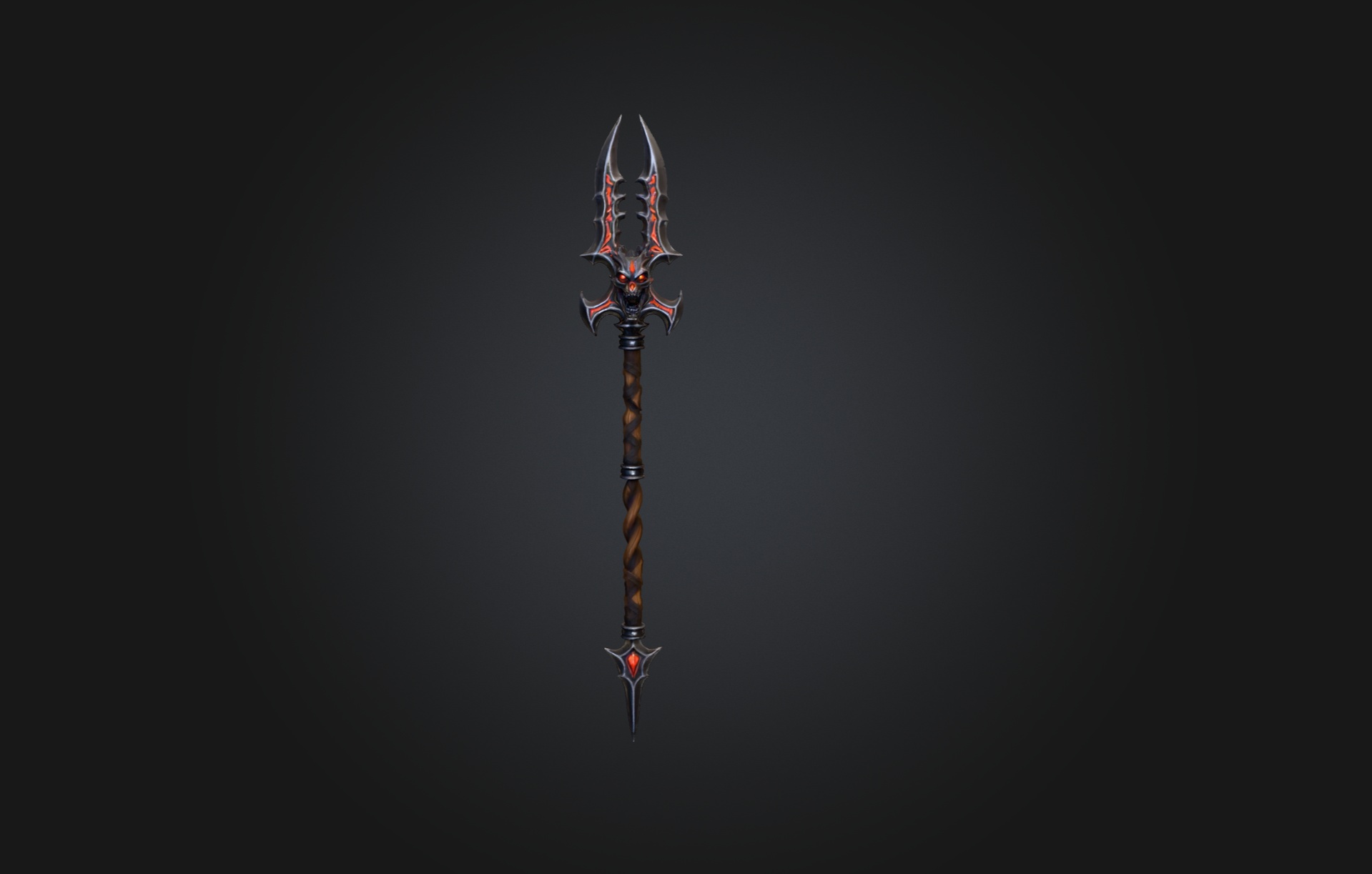 Demonic Spire Staff – Dark Fantasy Hellforged Weapon | Fab