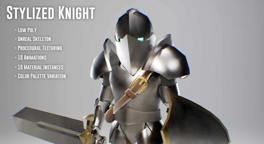Stylized Low Poly Knight