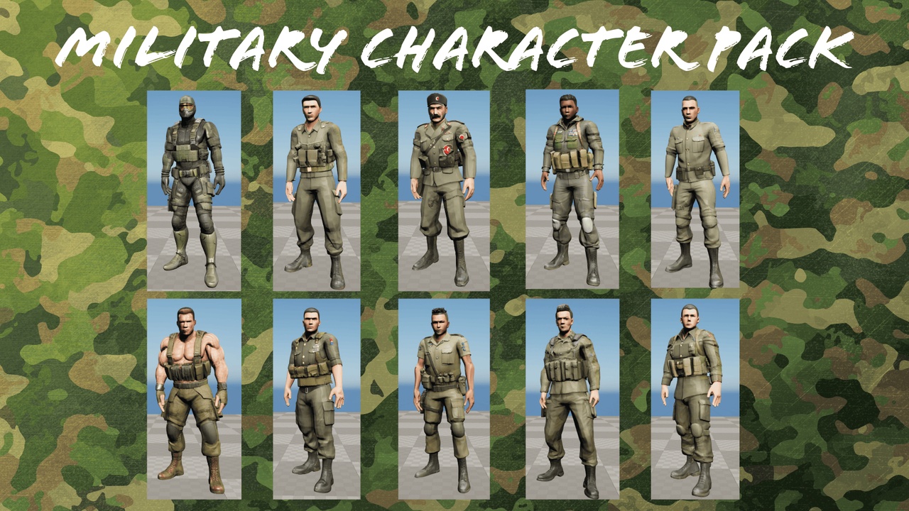 Military Character Pack | Fab