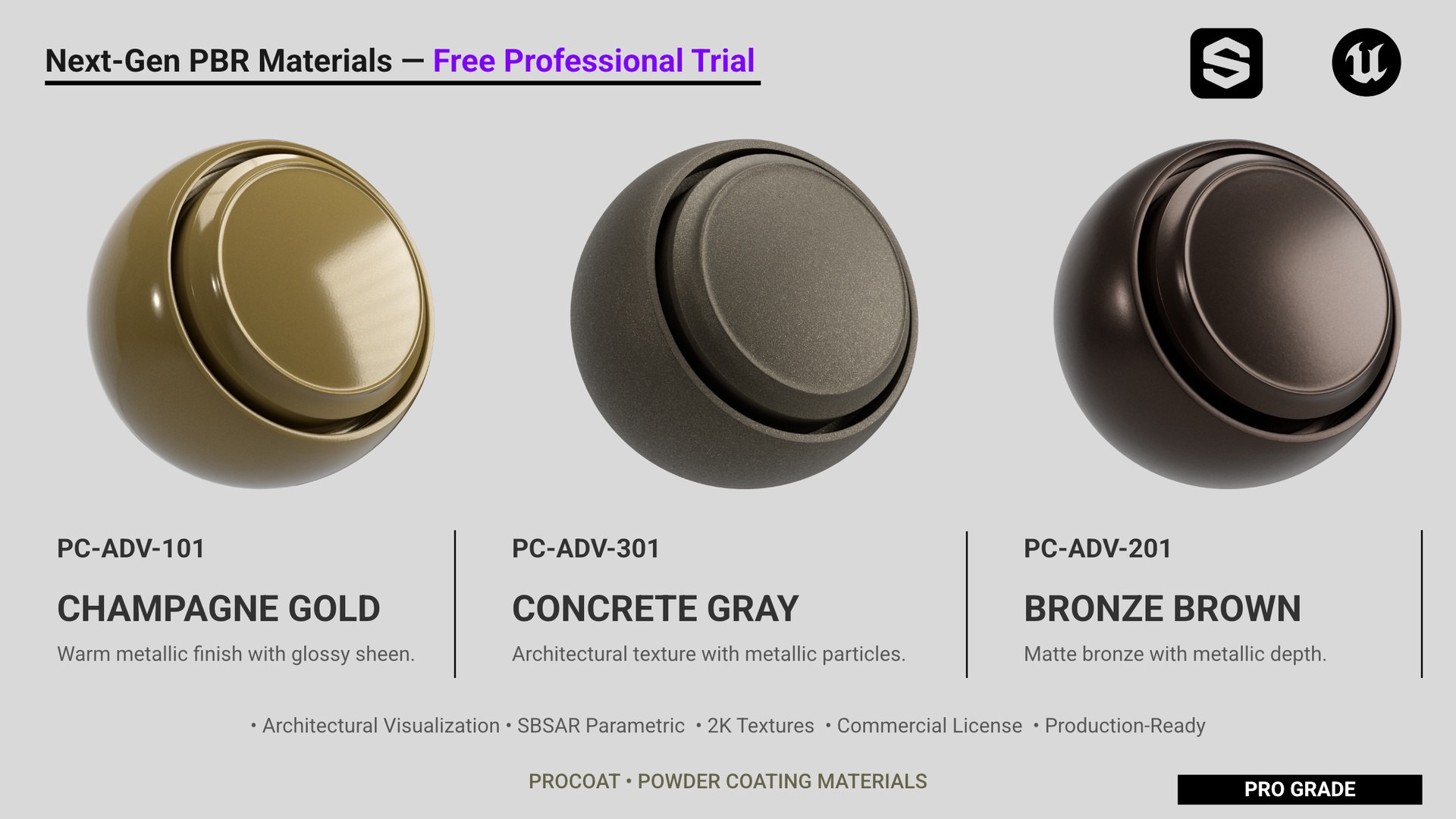 Powder Coating PBR Textures – Free Sample Pack | Unreal Engine 5 | Fab