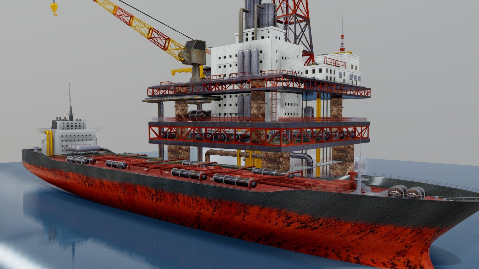Oil Rig And Tanker | Fab