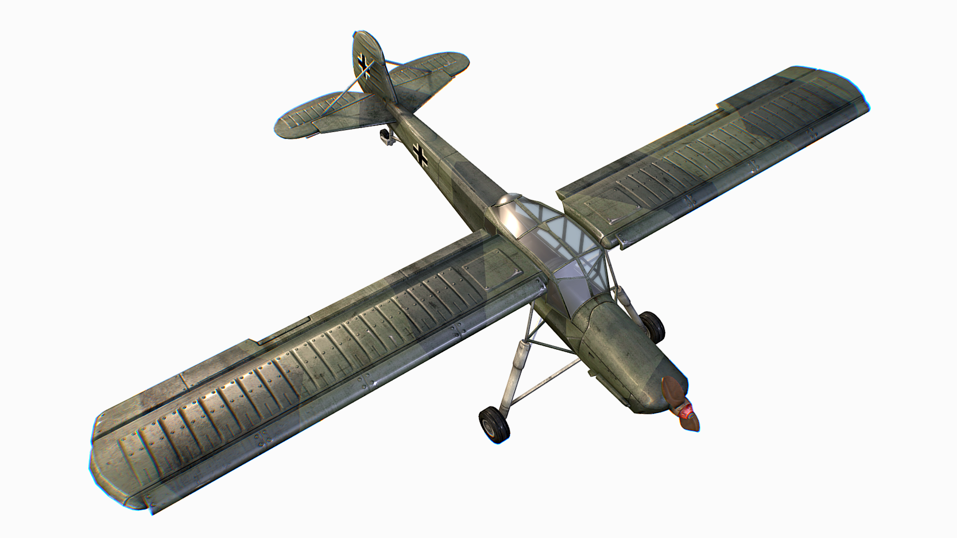 German Liaison Aircraft Fieseler Fi 156 Storch Airplane Military Plane ...