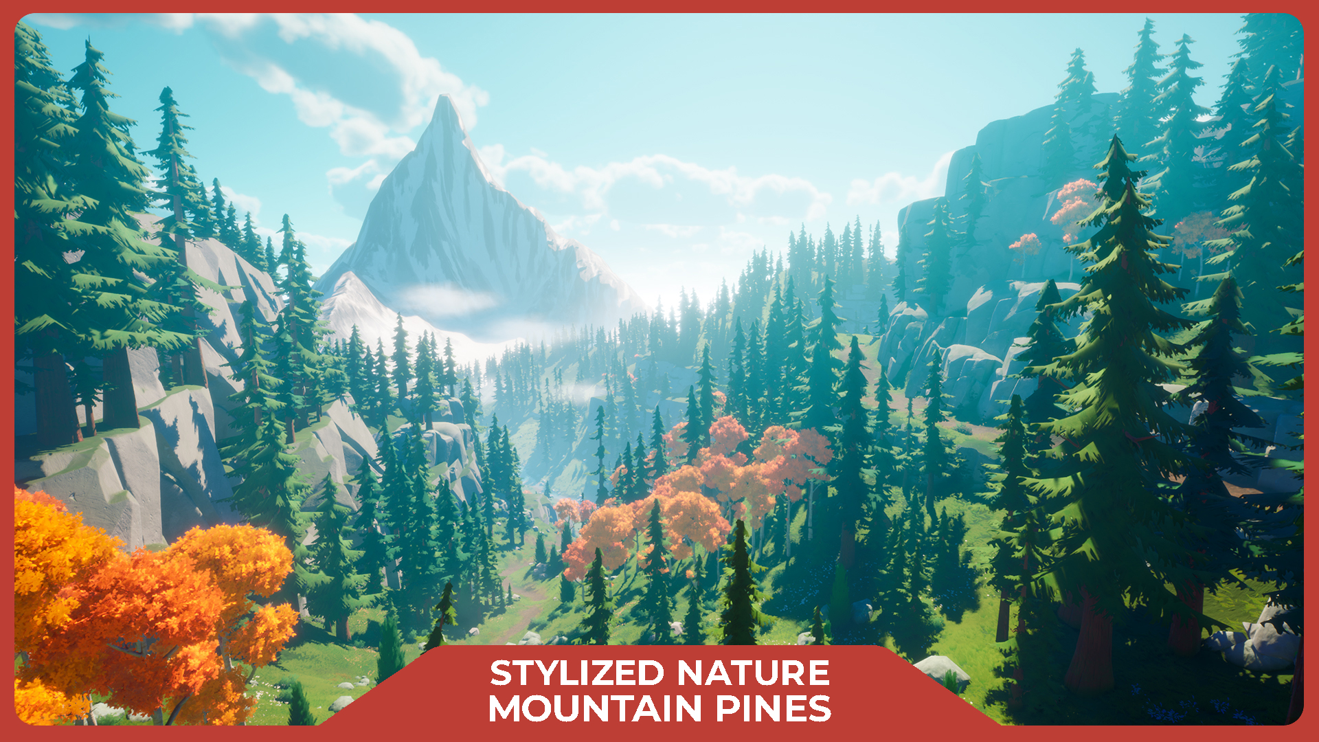 Stylized Nature - Mountain Pines Environment | Fab