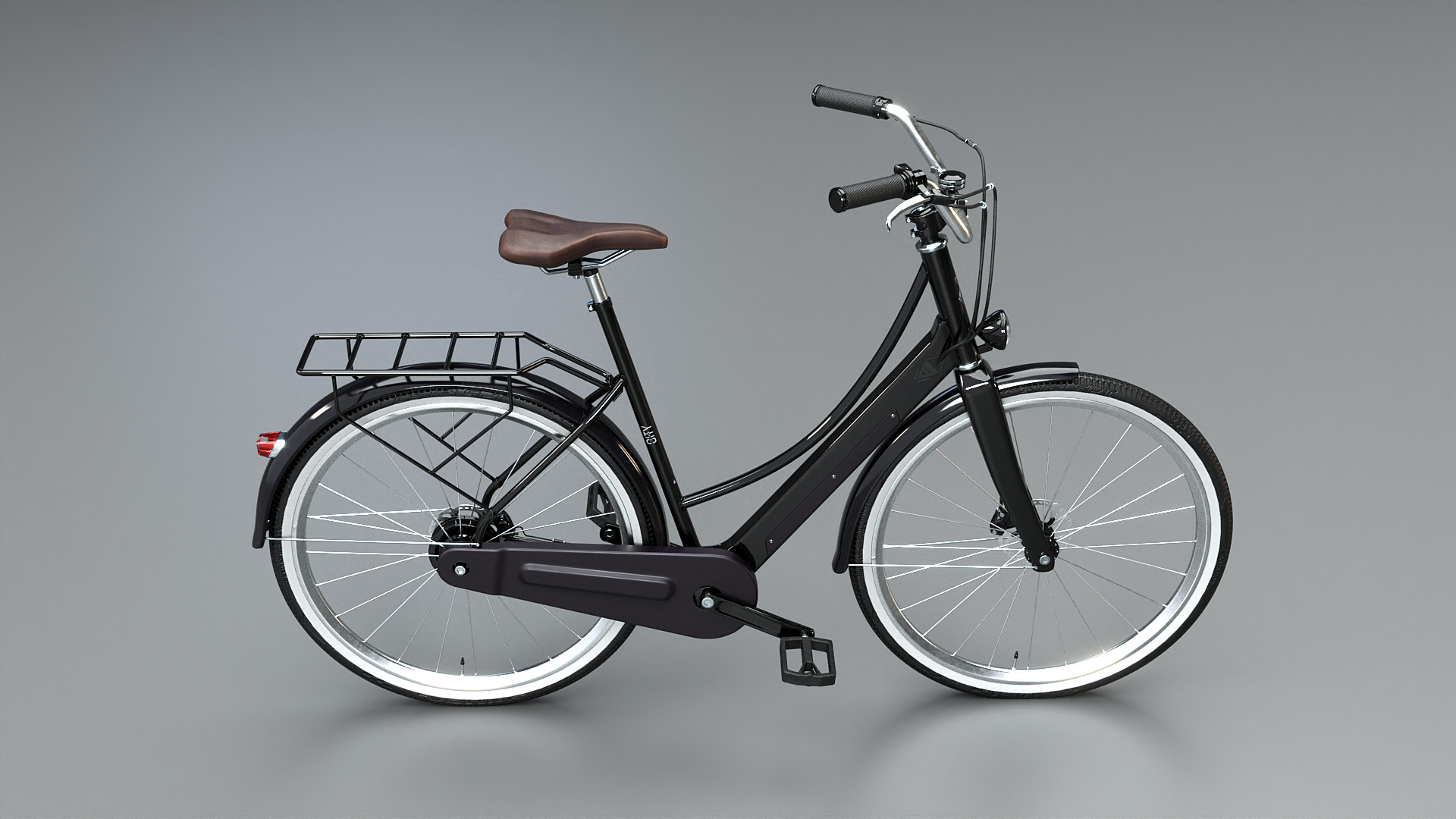 Realistic 3D Model of Dutch City Electric Bicycle PBR Textured | Fab