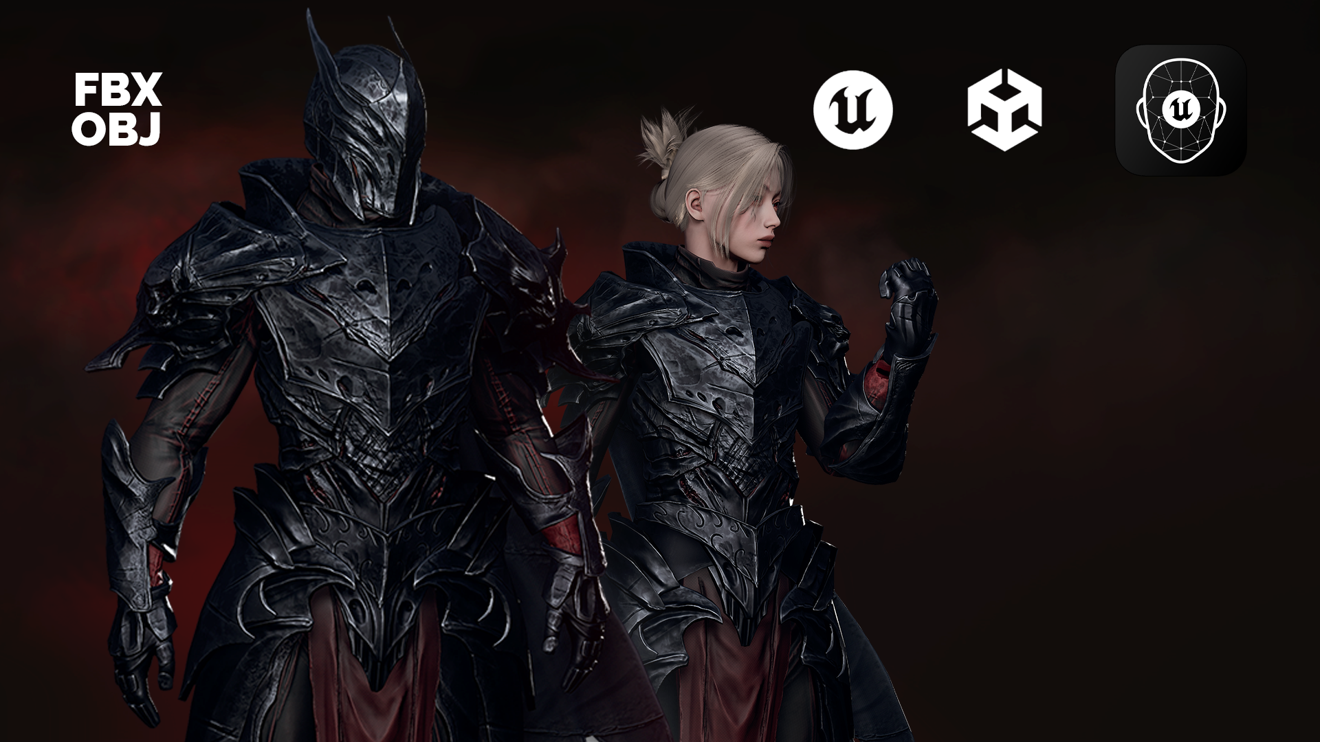 Death Knight - RPG Dark Fantasy Modular Female and Male Characters ...