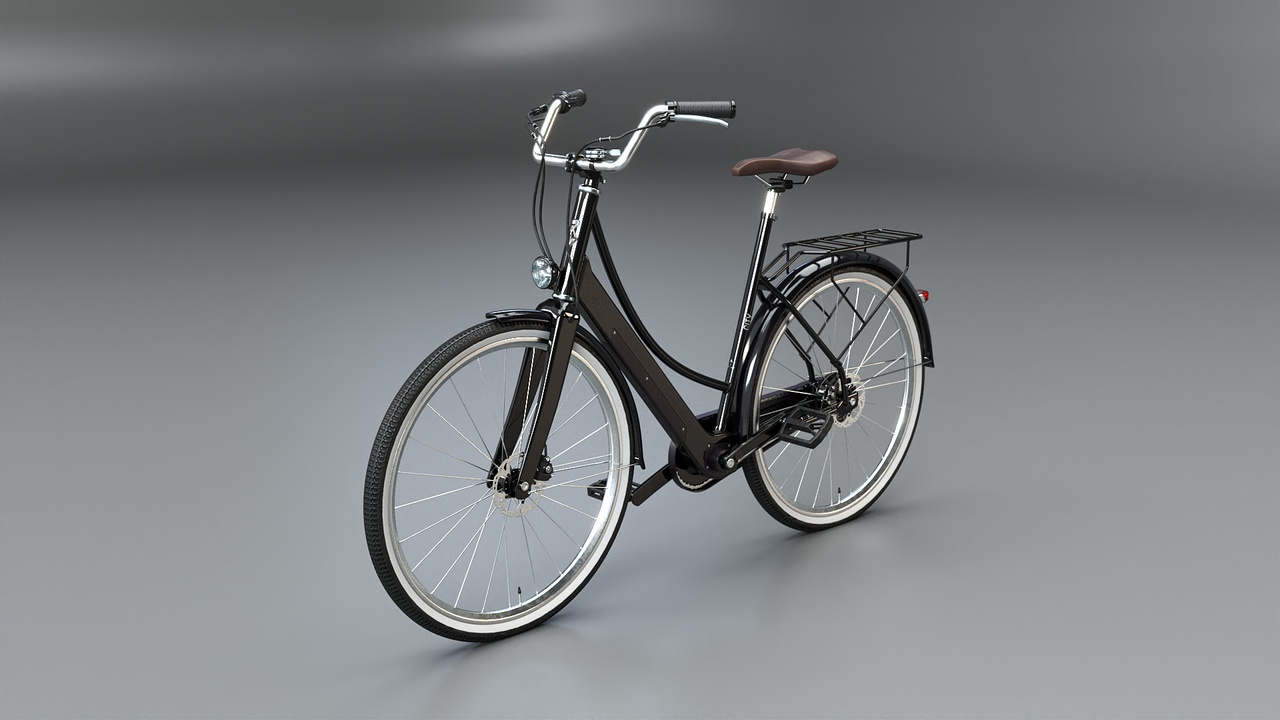 Realistic 3D Model of Dutch City Electric Bicycle PBR Textured | Fab