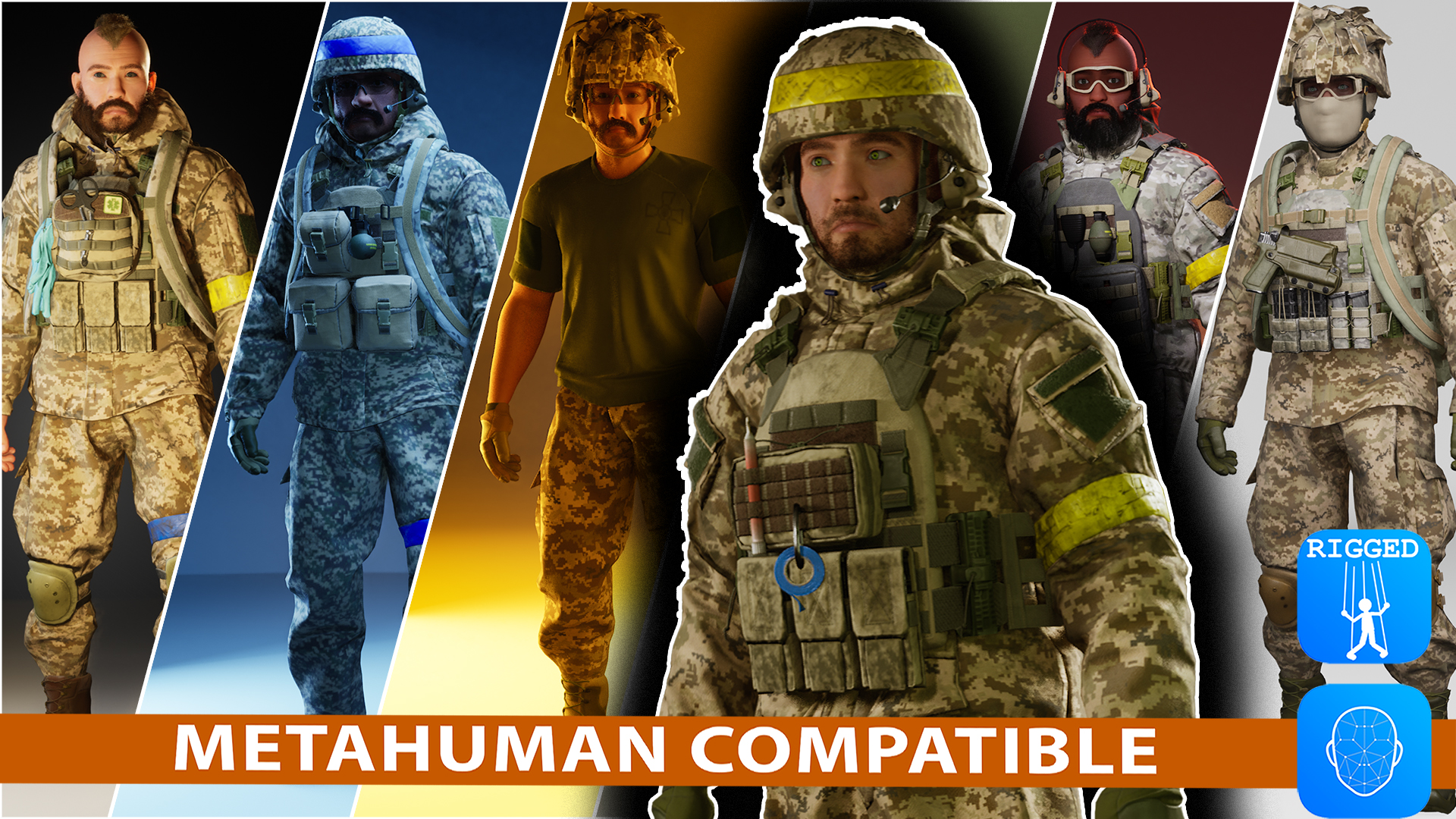 ZSU ( Ukraine ) Soldier Configurator. Metahuman Compatible | Fab