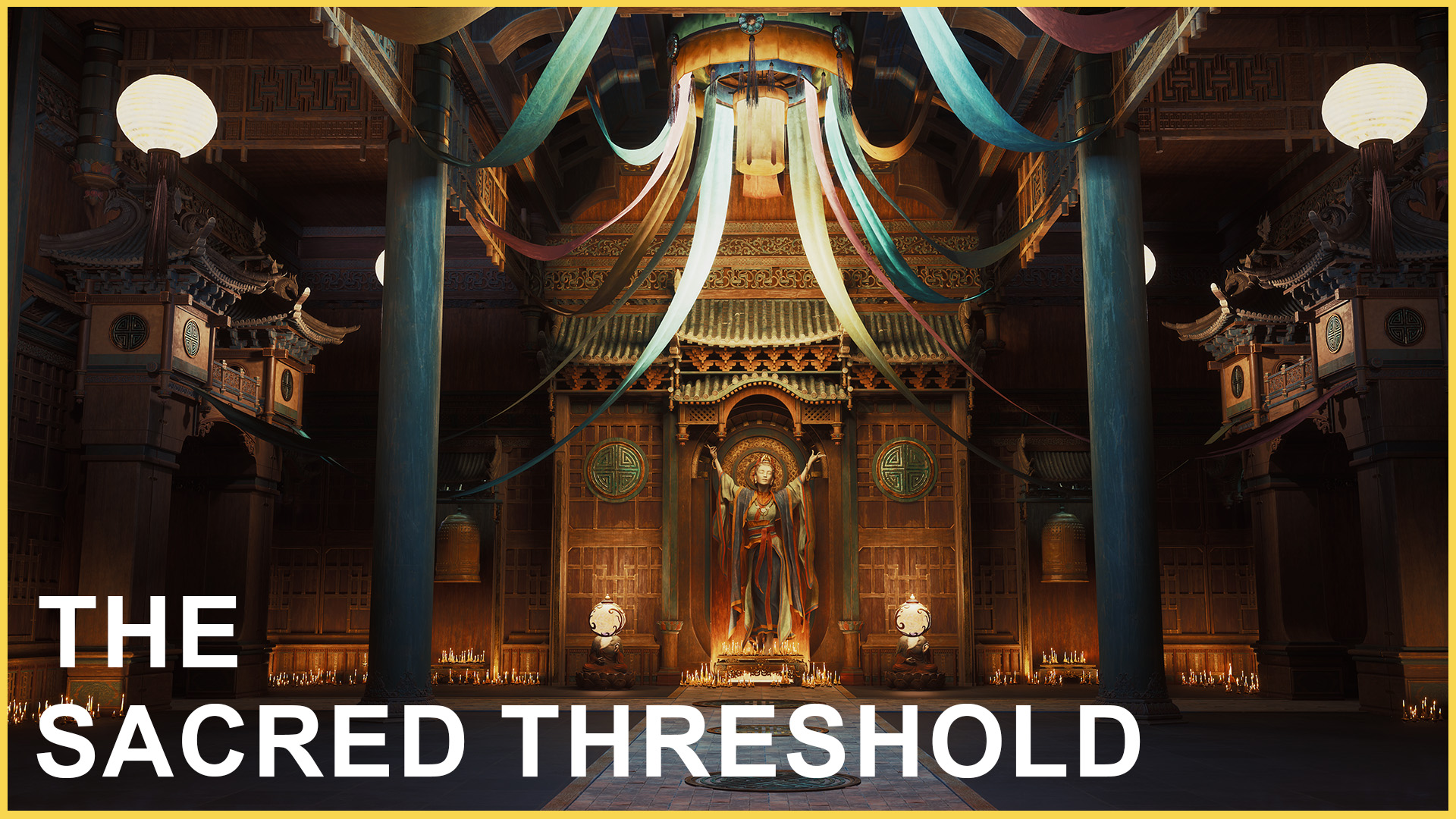 The Sacred Threshold - Asian Temple Interior Environment Kit | Fab