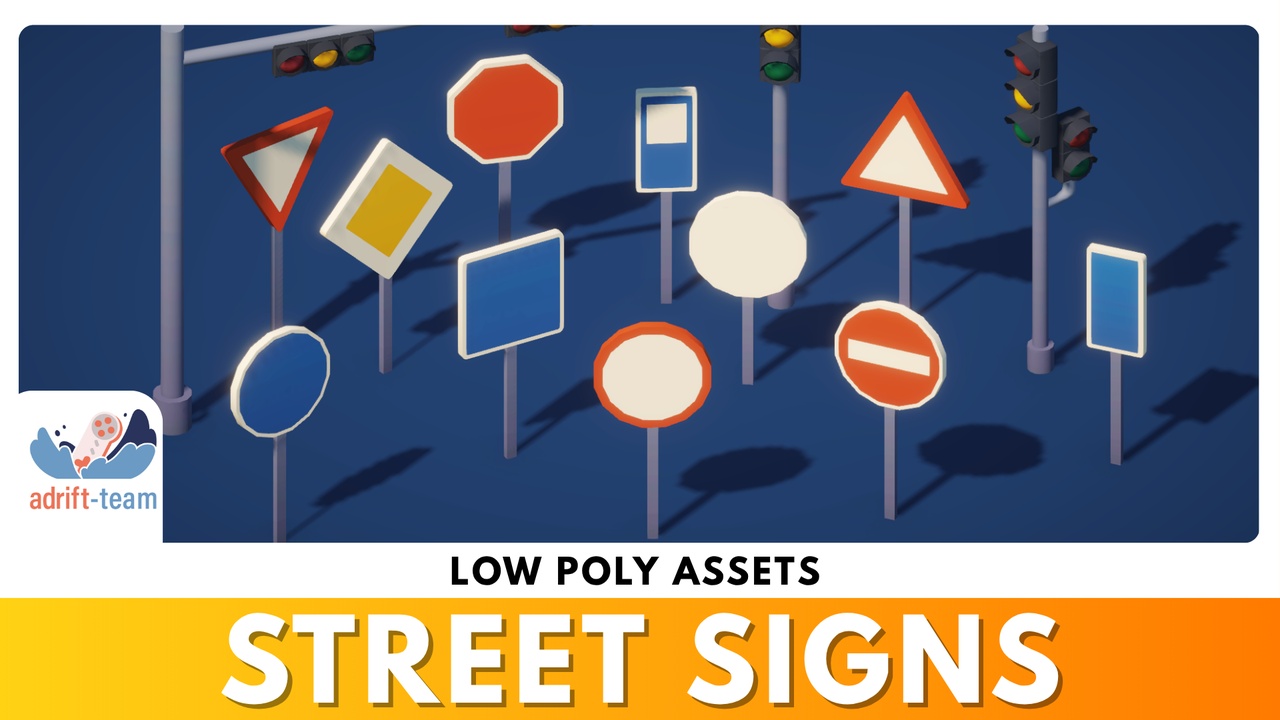 Traffic Signs - Low Poly Assets | Fab