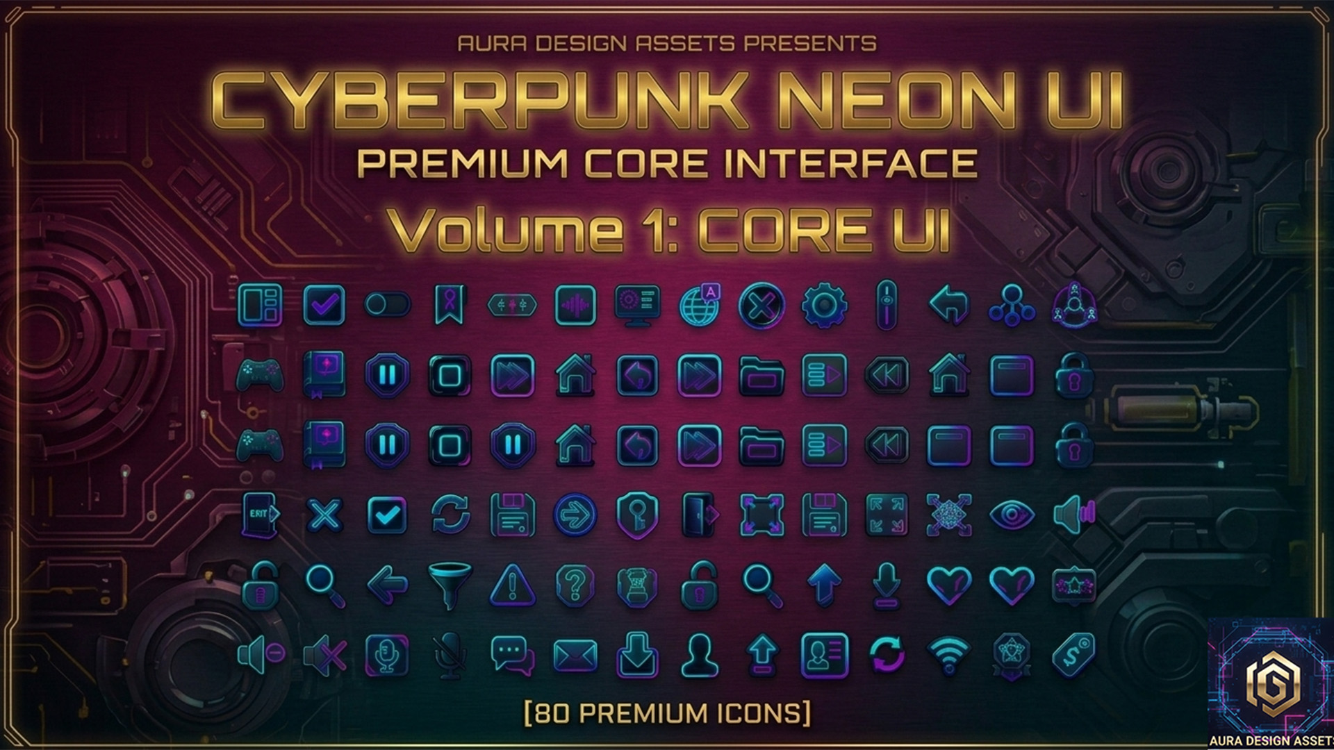 Cyberpunk Neon UI — Premium Core Interface [Vol. 1] | Fab