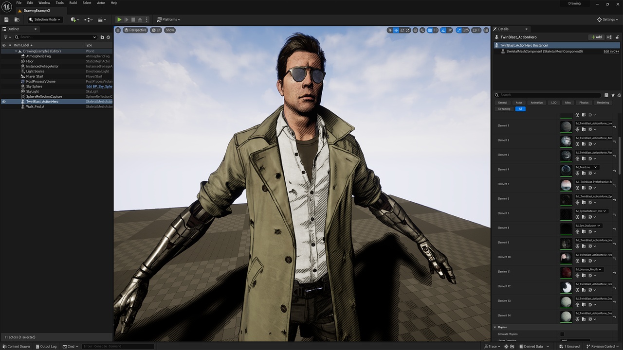 Post Process Hand Draw Outline