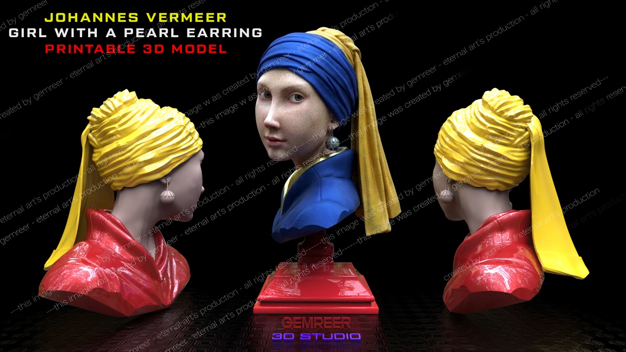 Girl with a Pearl Earring 3D Print | Fab