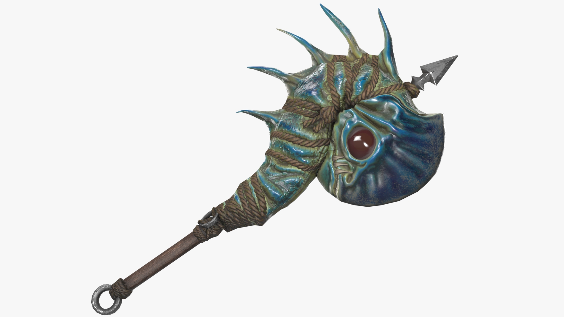 Fantasy RPG Monster Hunter Weapon - Fish Creature Axe Hammer Warhammer ...