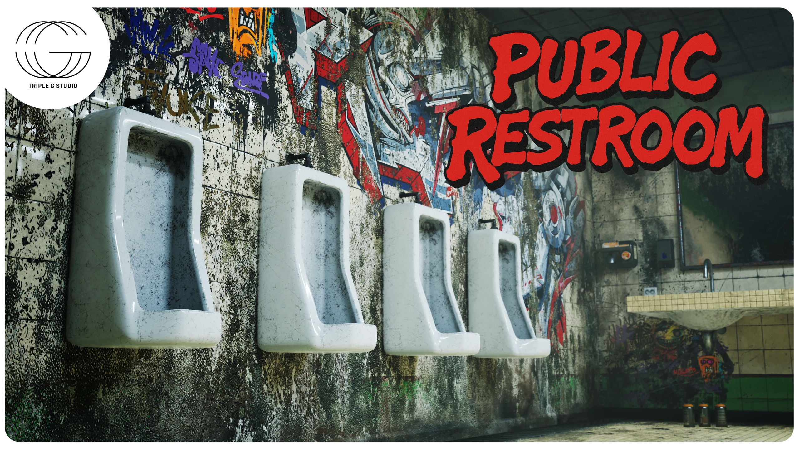 Urban Public Restroom Modular Environment Asset | Fab