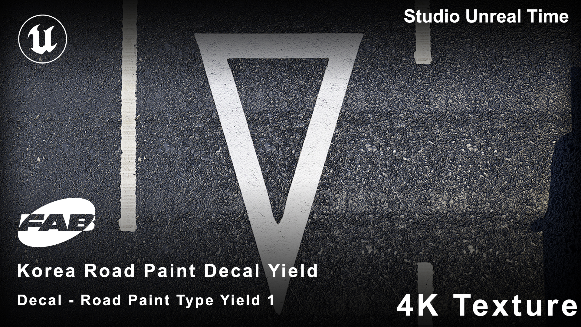 (South Korea) Korea Road Paint Decal Yield Type 1 | Fab