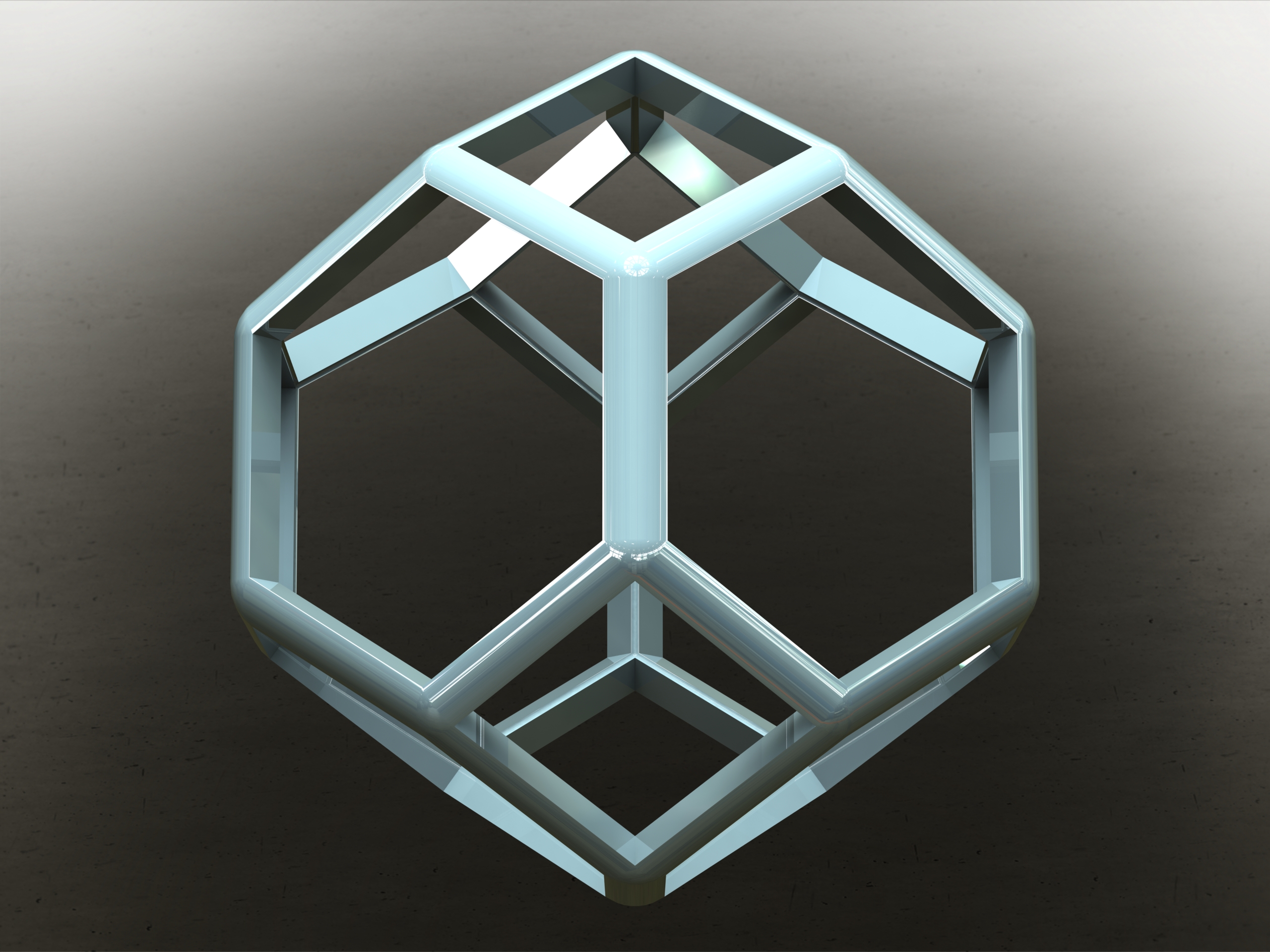 Wireframe Shape Truncated Octahedron | Fab