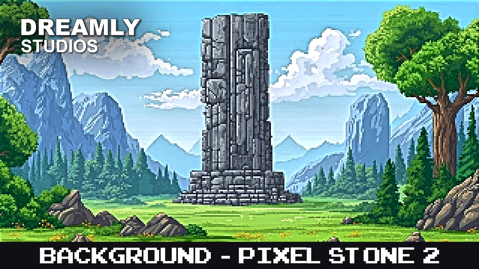 BACKGROUND - Pixel Stone 2 | Fab