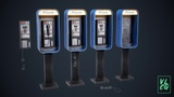 VLCG - Payphone Pack - Retro American Street Telephone Booth 1980s ...