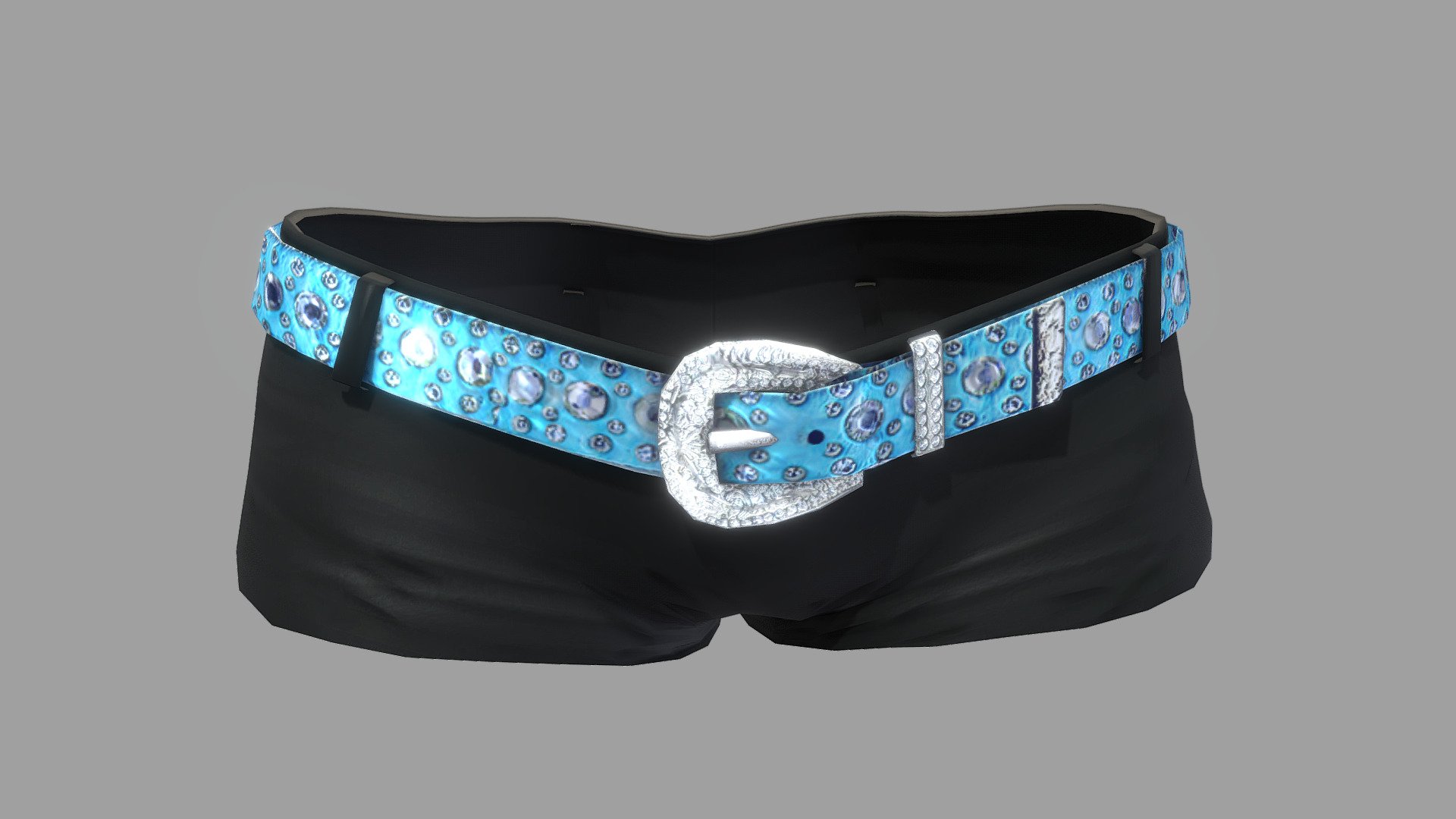 Female Micro Mini Short With Studded Rhinestone Buckle Fashion Belt | Fab