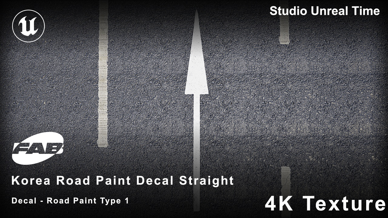 (South Korea) Korea Road Paint Decal Straight Type 1 | Fab