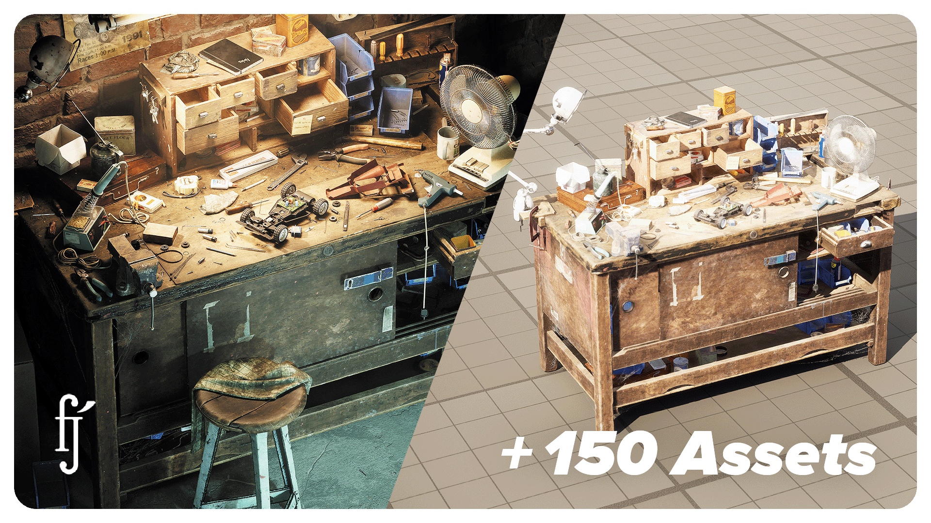 Crafting Table - Workshop Basement Workbench - Makers Bench | Fab