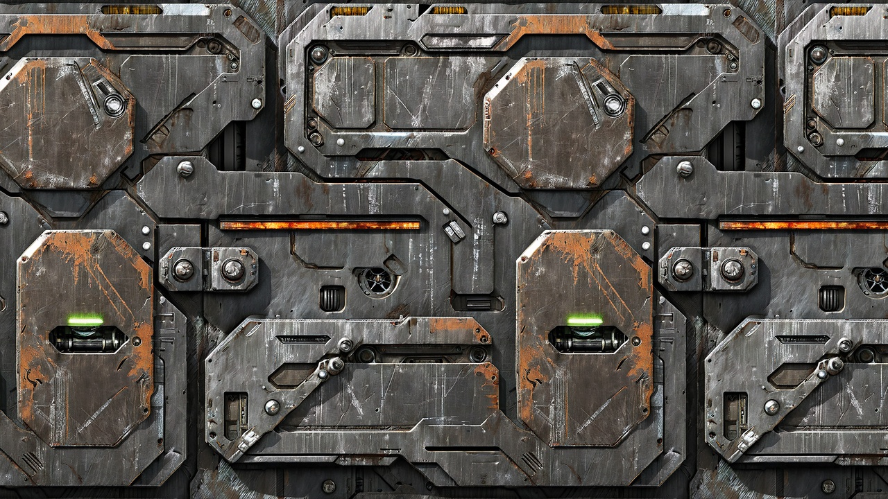 Sci-Fi Modular Metal Panel Material Pack – 20-Piece Seamless PBR ...