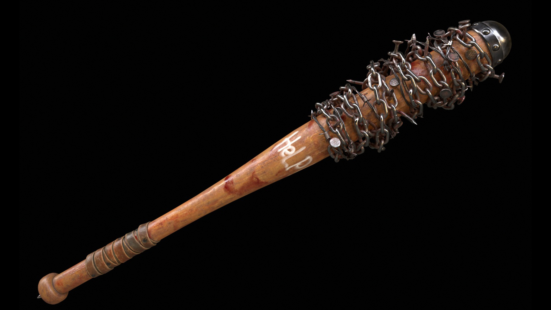Baseball Bat with Barbed Wire PBR | Fab