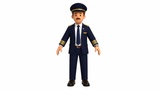 Stylized Cartoon Pilot Male Character - Rigged and Animated | Fab