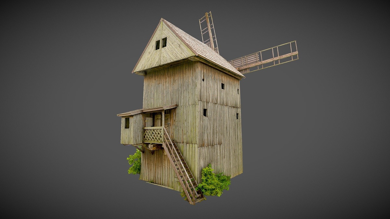Old Wooden Windmill
