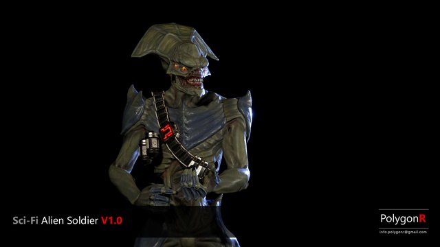 Sci Fi Alien Soldaat