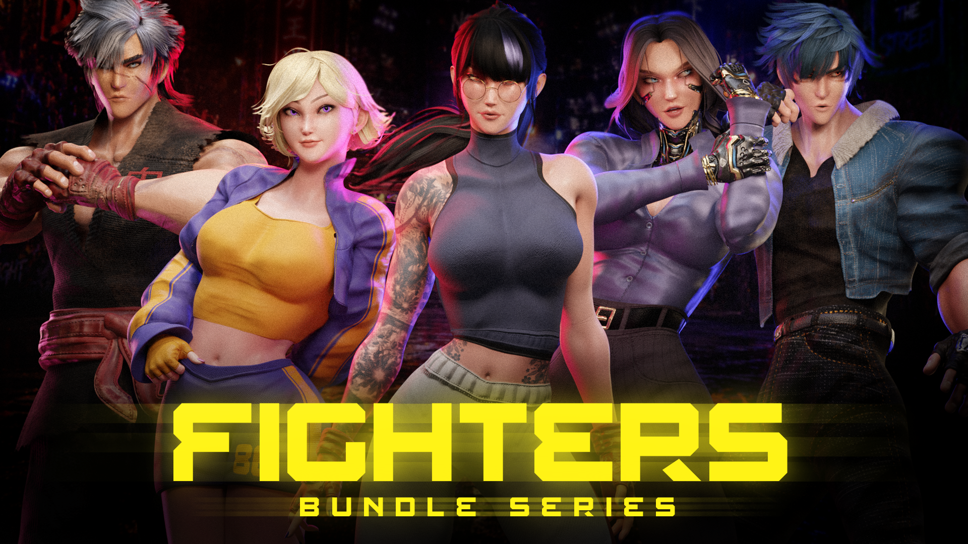 STYLIZED FIGHTING GAME CHARACTERS - BUNDLE EDITION | Fab