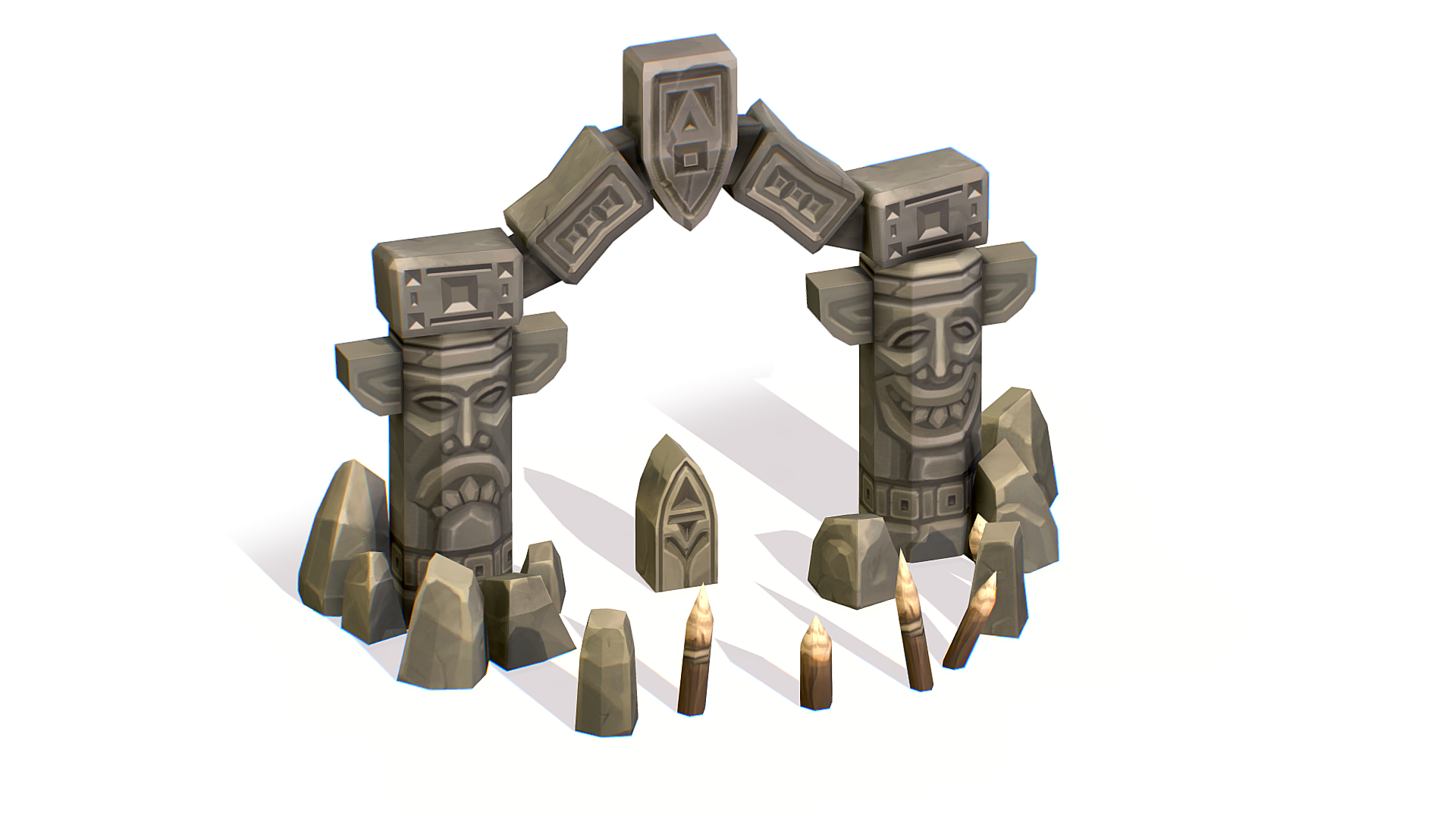 Ritual Arch - Gravestone Nordic Totem - Prehistoric Old Ruined Place ...