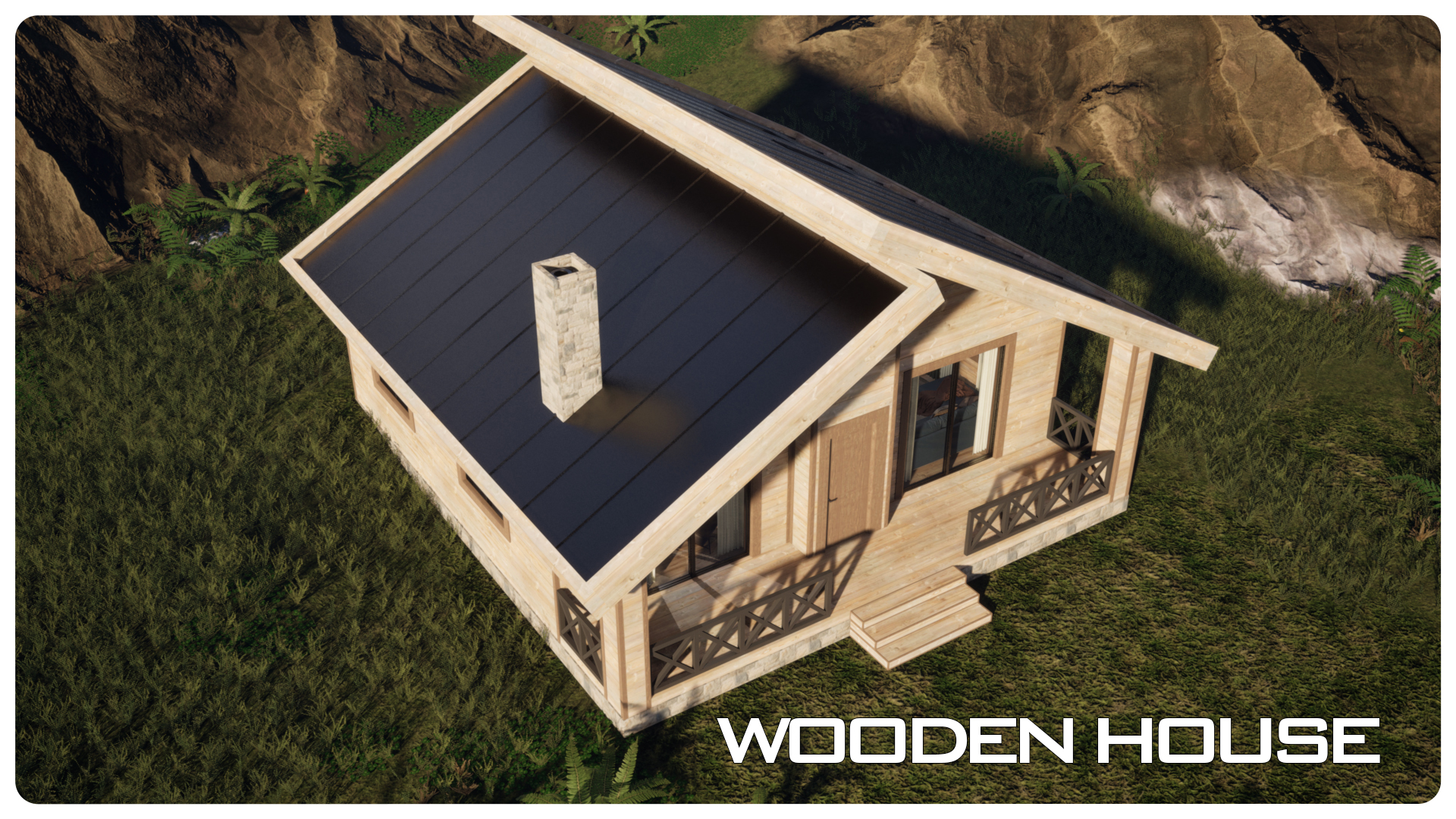 Wooden House Scene,Blueprint Doors,Fully Furnished Interior | Fab