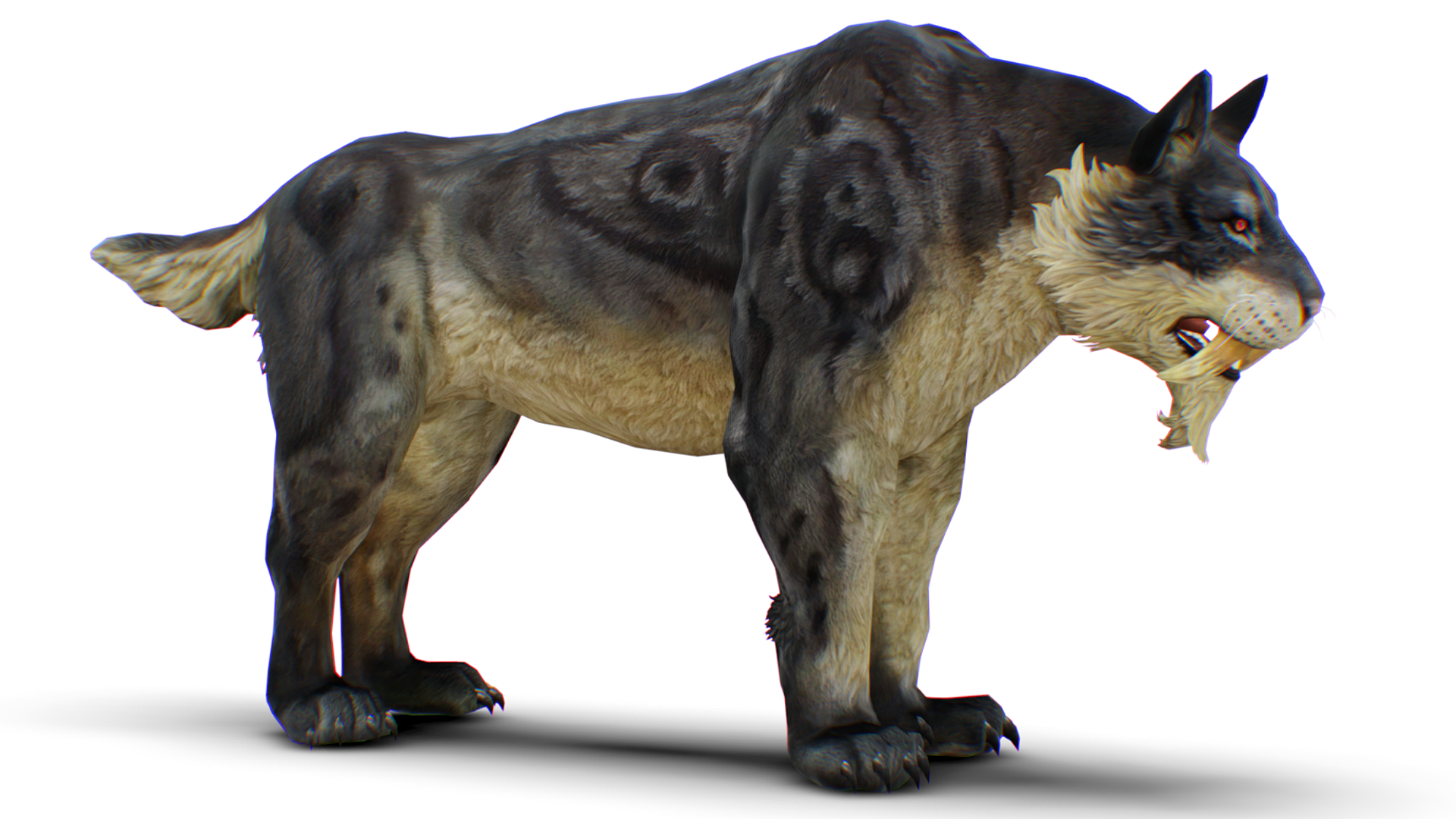 Sabertooth Tiger - Mountain Lion - Gray Cat - Wild Panthera Monster | Fab