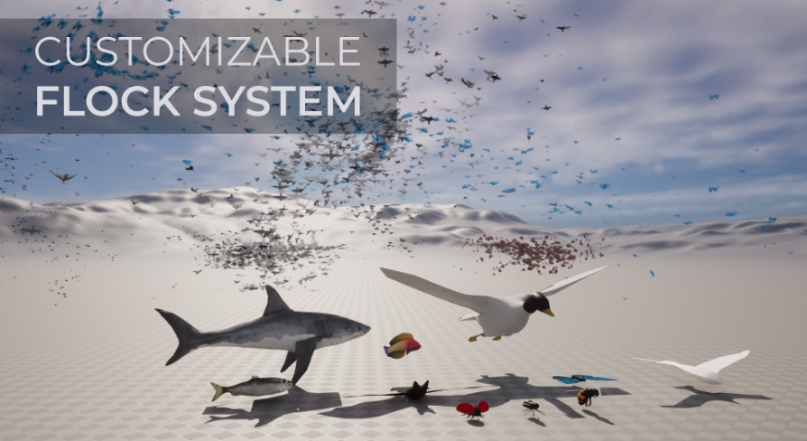 Customizable Flock System (Niagara Animals)