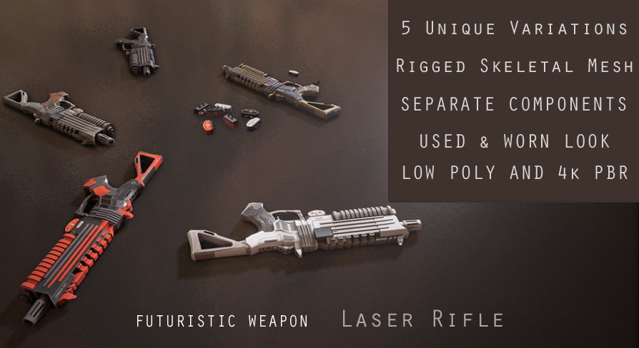 Sci Fi Laserrifle Sci Fi Laser Rifle 3D Model $10 .blend Free3D
