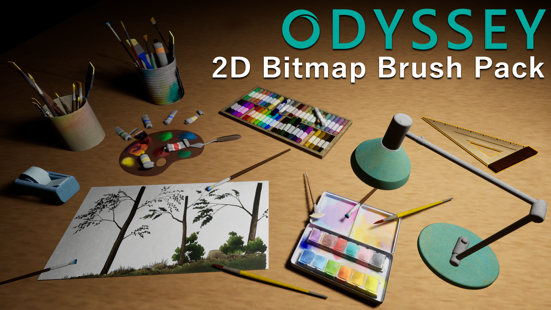 Odyssey 2D Bitmap Brush Pack | Fab