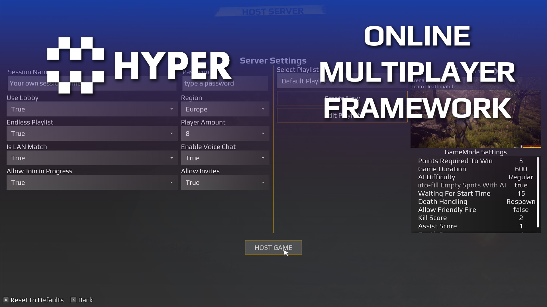 Hyper Online Multiplayer Framework v3