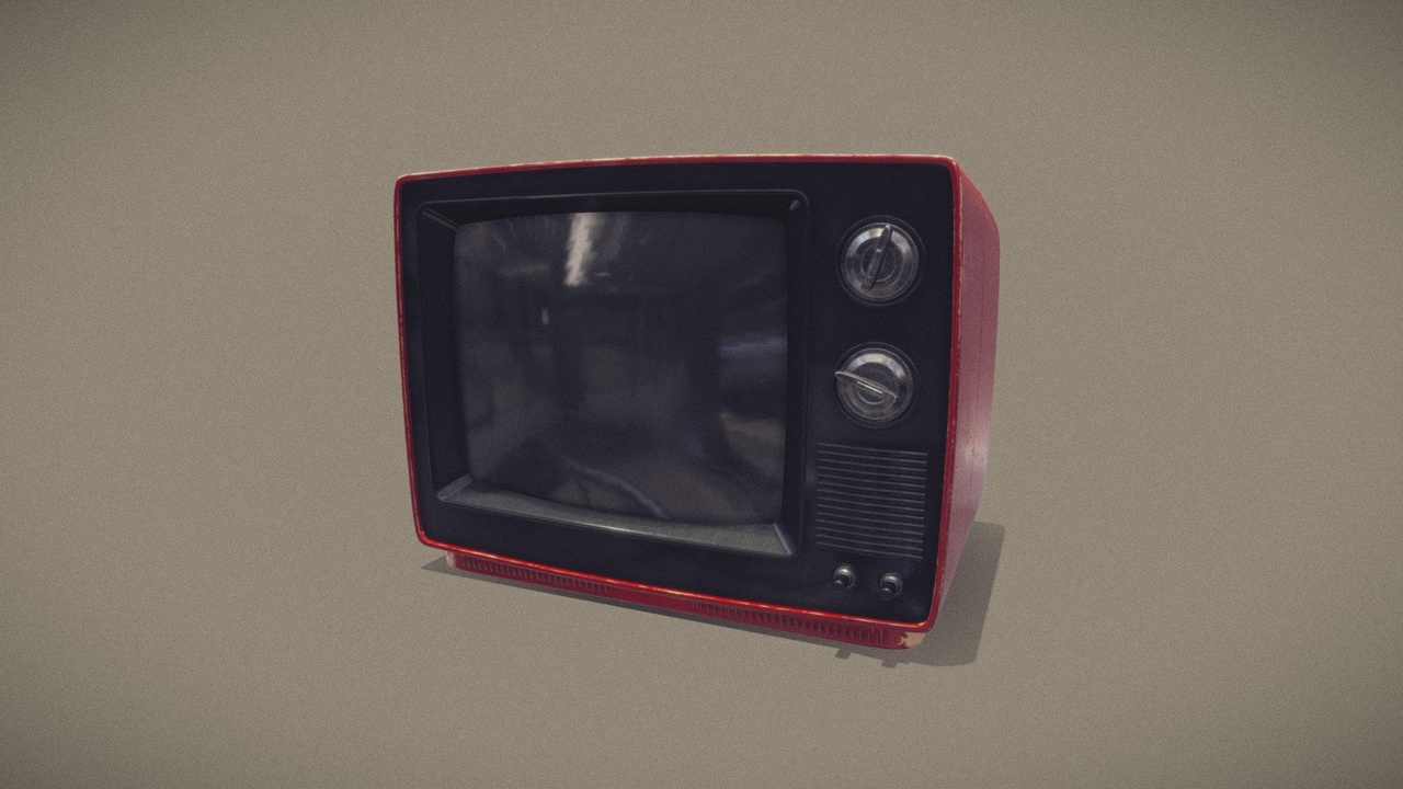 Retro Red Television Set - Vintage 1970s Style Display Piece | Fab