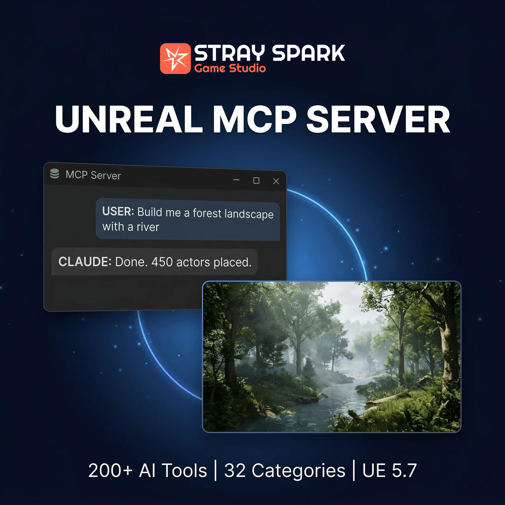Unreal MCP Server — 300+ AI Tools for UE5 Editor Automation via MCP | Fab