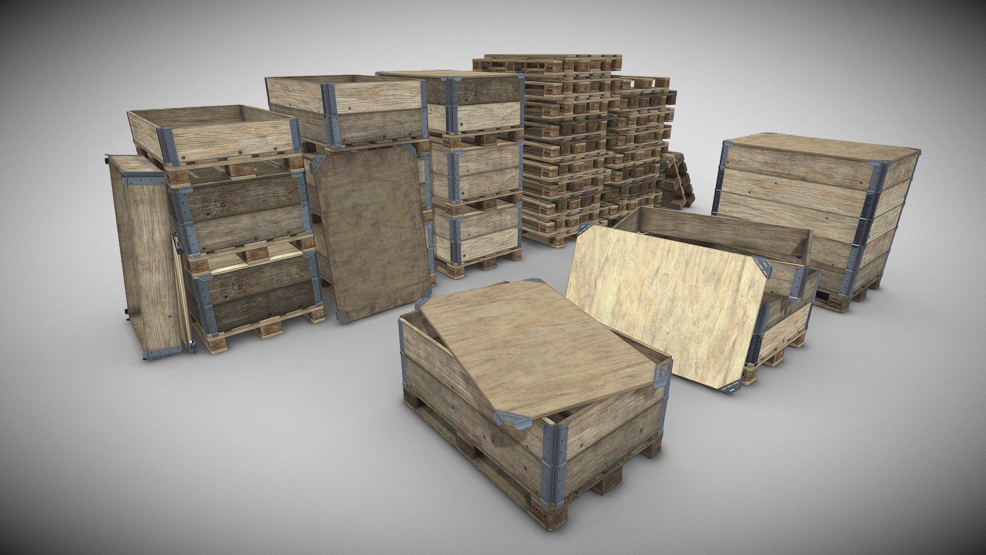 Wood Pallets with Collars | Fab