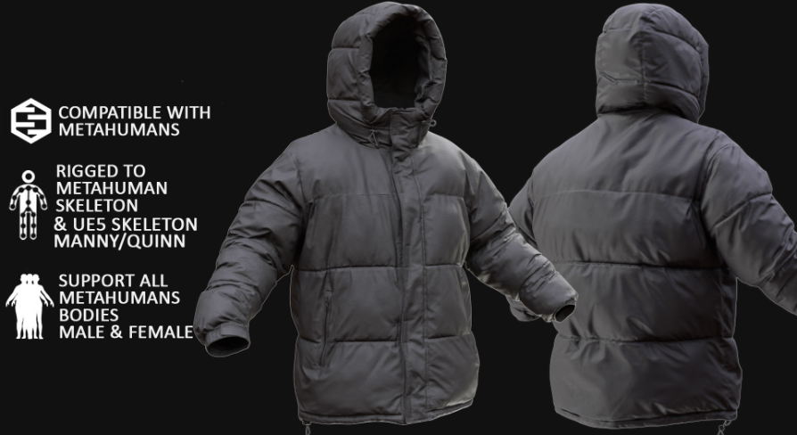 3D Puffer Model For Metahuman 10 - All MH Bodies & UE5 Skeletons ...