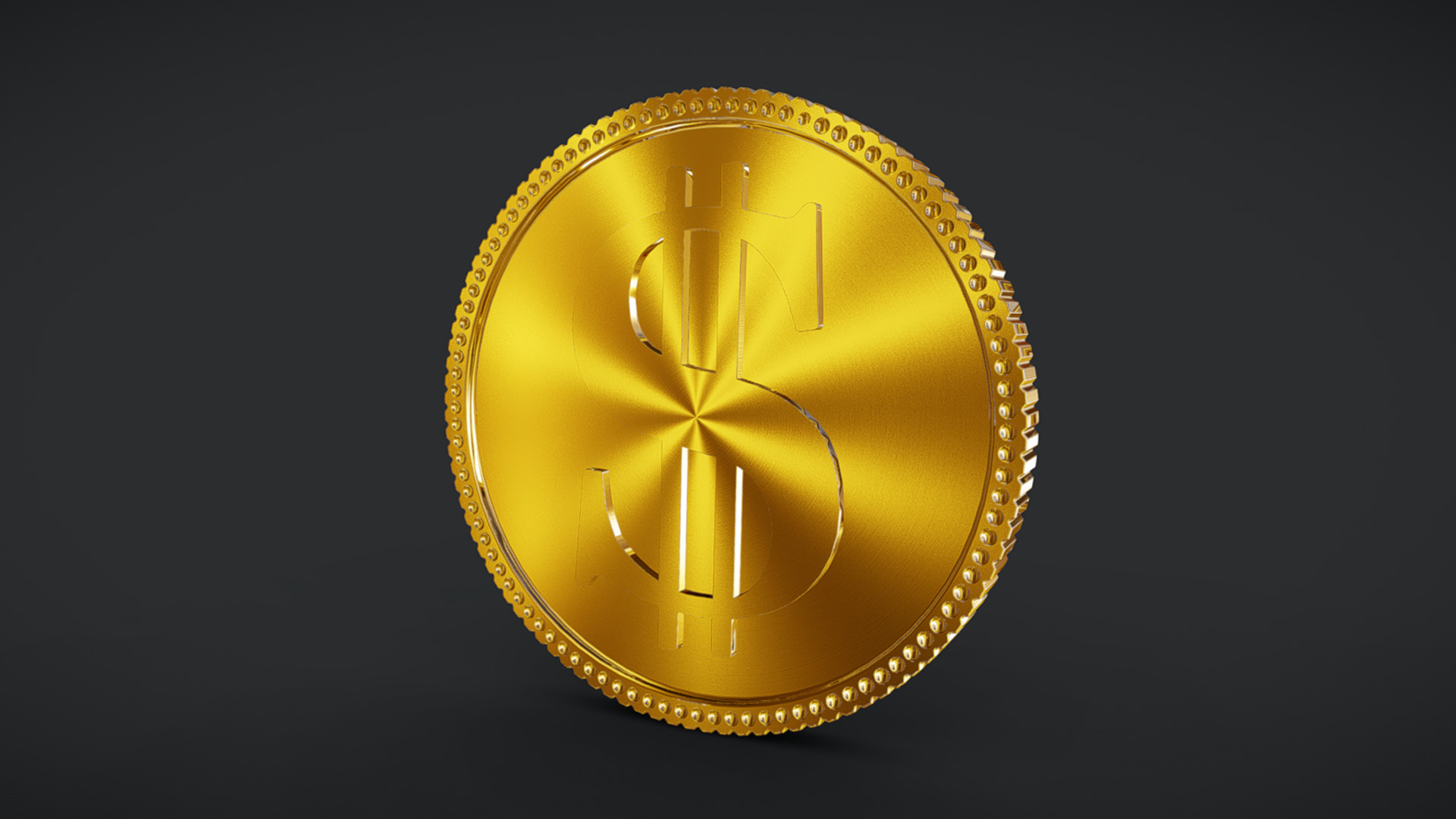 Gold Dollar Coin | Fab