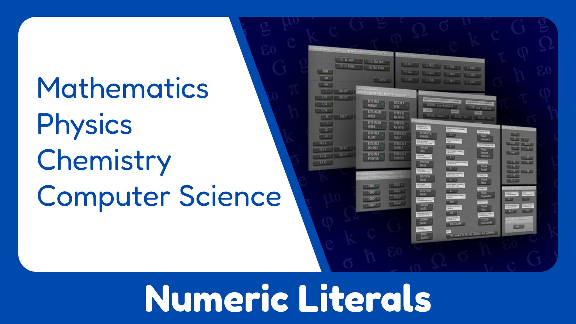 Numeric Literals - Mathematical, Computer Science, Physics & Chemistry ...