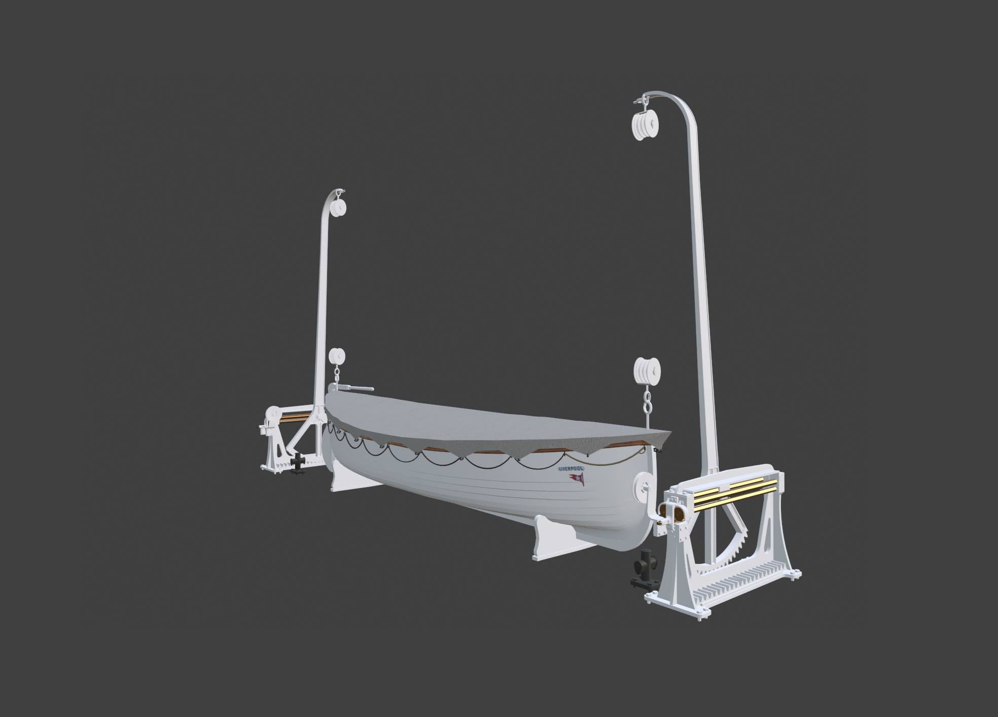Titanic Nomadic lifeboat with crane | Fab