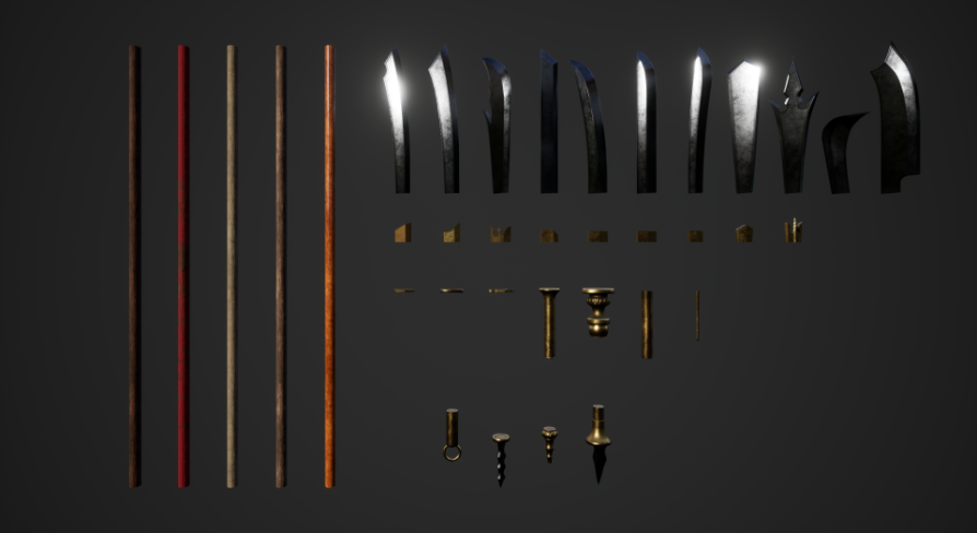 Chinese Modular Medieval Long-Handled Weapon 01 | Fab