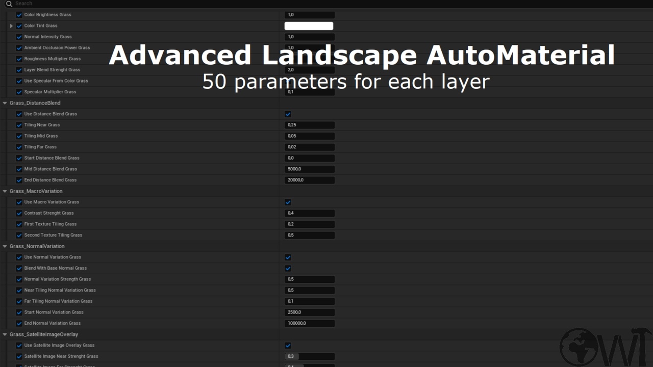 Landscape Auto Material w/ Satellite Image Overlay