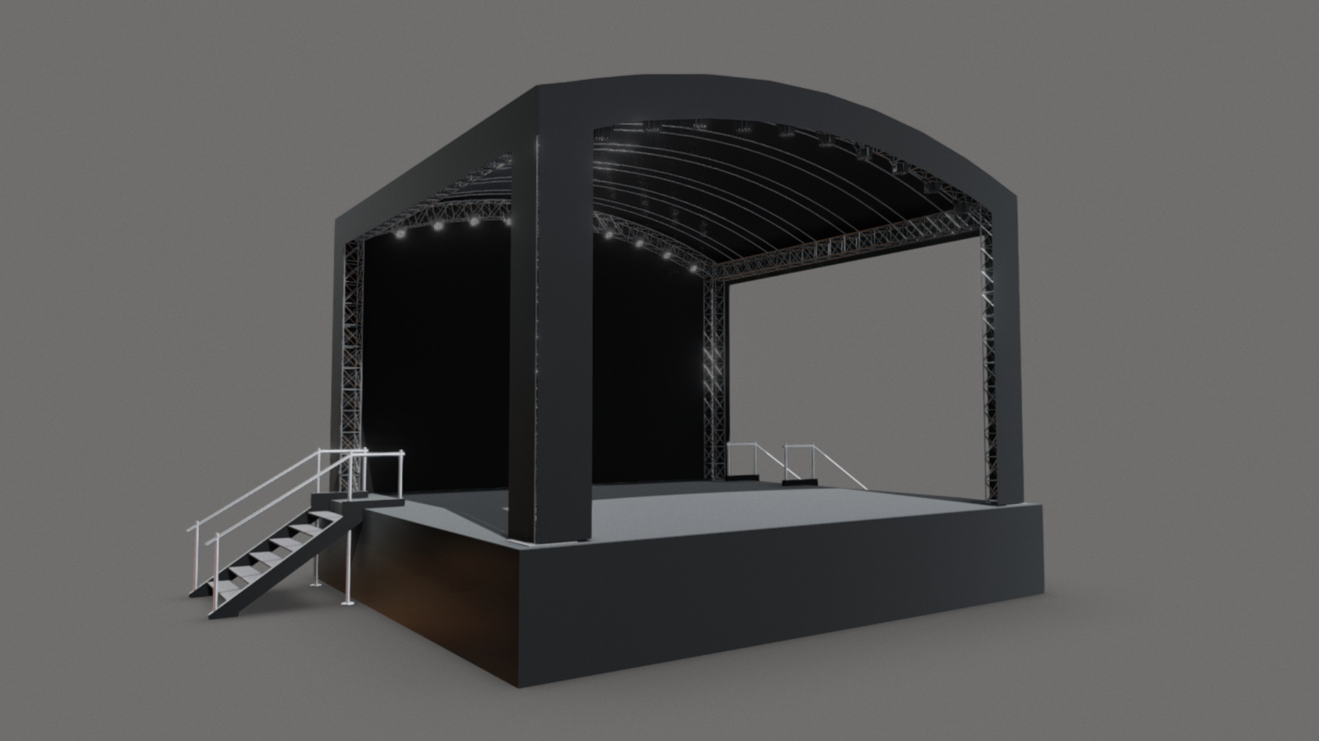 Music Stage Platform with Stairs | Fab